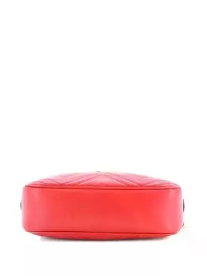 Gucci Gg Marmont Matelassé Leather Small Shoulder Bag - Red