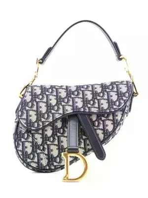 Dior Saddle Oblique Canvas Mini Shoulder Bag - Blue