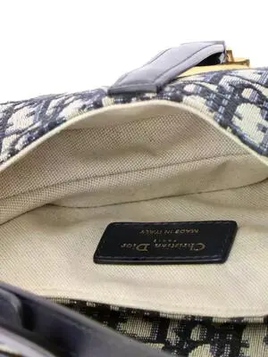 Dior Saddle Oblique Canvas Mini Shoulder Bag - Blue