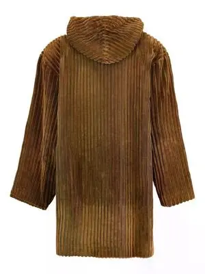 Vintage Corduroy Hooded Coat