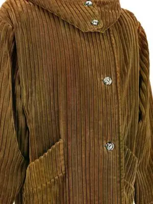 Vintage Corduroy Hooded Coat