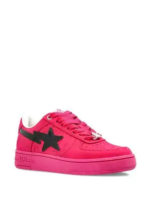 A BATHING APE Star-appliqué Leather Sneakers