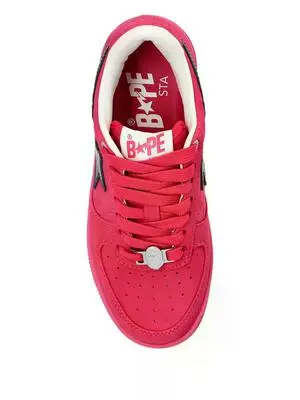 A BATHING APE Star-appliqué Leather Sneakers