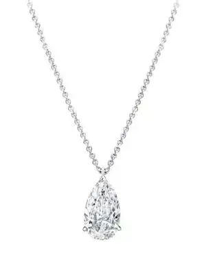 TILLA 14k White Gold Pear Diamond Necklace - Silver