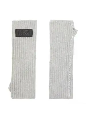 MAISON MARGIELA Logo-patch Gloves - Grey