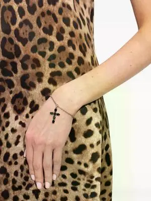 Dolce & Gabbana Cross-pendant Fine-link Bracelet - Silver