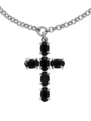 Dolce & Gabbana Cross-pendant Fine-link Bracelet - Silver