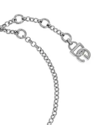 Dolce & Gabbana Cross-pendant Fine-link Bracelet - Silver