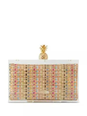 AQUAZZURA Mustique Raffia Clutch
