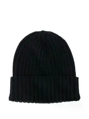 DELL'OGLIO Ribbed Knit Beanie - Blue
