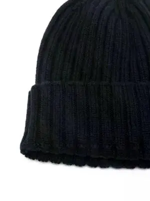 DELL'OGLIO Ribbed Knit Beanie - Blue