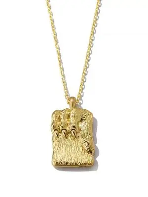 David Webb 18k Yellow Leo Zodiac Pendant Necklace - Gold