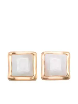 Cult Gaia Square Suni Earrings - White