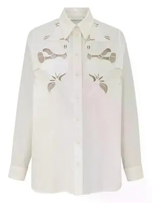 Zimmermann Flower-embroidered Shirt - White