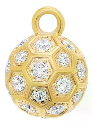 Sara Weinstock 18k Yellow Diamond Honeycomb Ball Charm - Gold