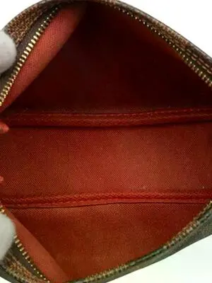 LOUIS VUITTON 1998 Damier Ebene Trousse Pochette Handbag - Brown