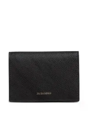 JIL SANDER Logo-print Calfskin Card Holder - Black