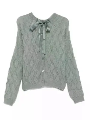 SEMICOUTURE Cable-knit Sweater With Bow Detail