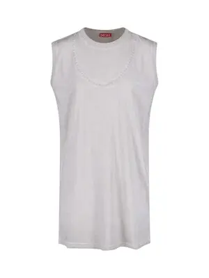 COURREGES Ribbed Tank Top - Gray