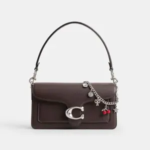 COACH Crystal Motif Chain Bag Charm - Silver/multi