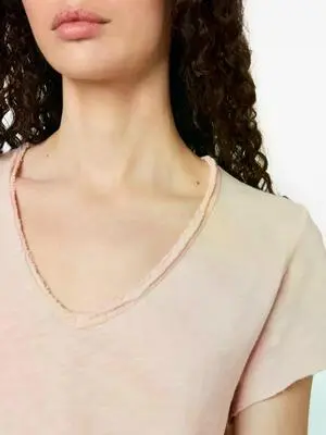 American Vintage Sonoma Brushed V-neck T-shirt - Pink
