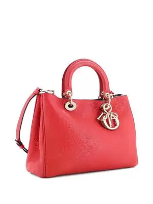 Dior Diorissimo Pebbled Leather Tote Bag