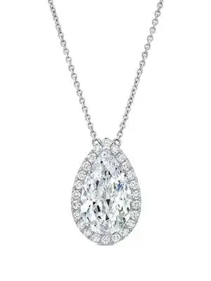 TILLA 14k White Gold 3ct Diamond Necklace - Silver