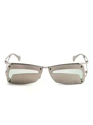KUBORAUM I50 Square Frame Sunglasses - Silver
