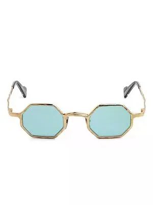 KUBORAUM Z19 Geometric Frame Glasses - Gold