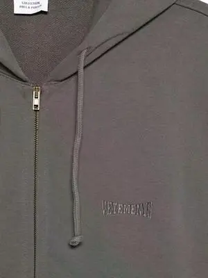 Vetements Embroidered Zip Hoodie