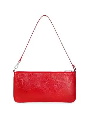 COURREGES Logo-plaque Zipped Pouch - Red