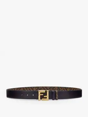 Fendi Rounded Reversible Belt - Brown