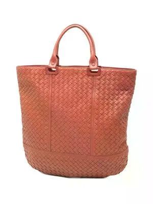 Bottega Veneta Nappa Intrecciato Tote Bag - Orange