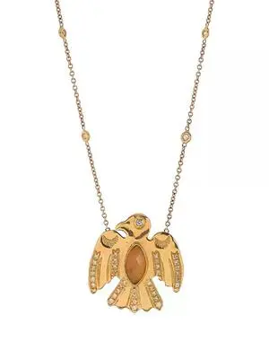 Jacquie Aiche 14k Yellow Opal Eagle Diamond Necklace - Gold