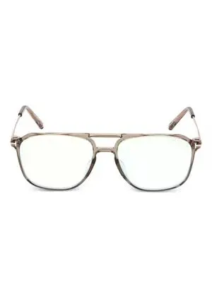 TOM FORD Pilot-frame Glasses - Brown