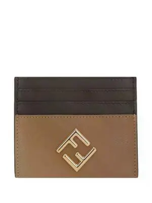 Fendi Leather Cardholder - Neutrals