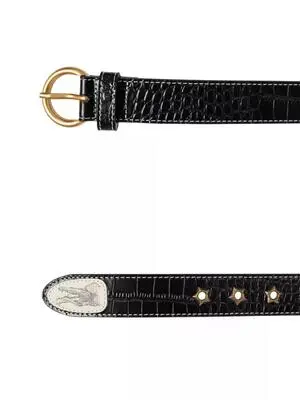 DUKE + DEXTER Ellis Croc-effect Belt