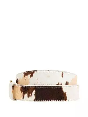 DUKE + DEXTER Ellis Round-buckle Patterned Belt