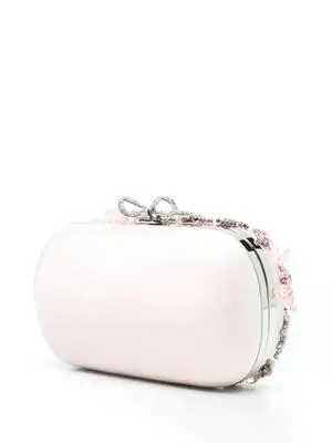 SELF-PORTRAIT Floral-embellished Clutch Bag - Pink