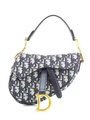 Dior Saddle Handbag Oblique Canvas Mini Shoulder Bag - Blue