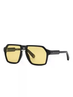 Philipp Plein Geometric Sunglasses With Logo Detail