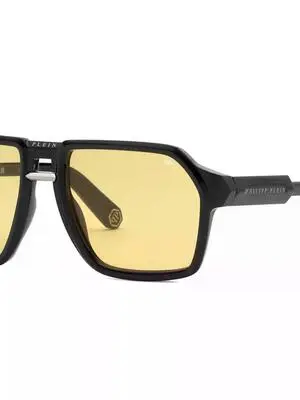 Philipp Plein Geometric Sunglasses With Logo Detail