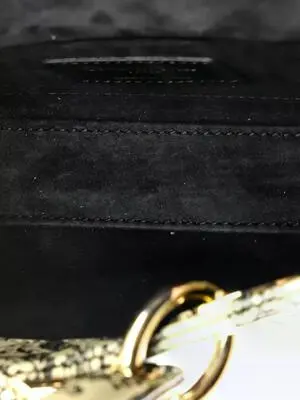 Dior Lady D-joy Printed Leather Small Satchel - Black