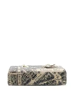 Dior Lady D-joy Printed Leather Small Satchel - Black