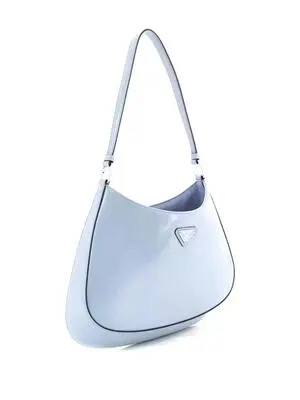 Prada Cleo Shoulder Bag Spazzolato Leather Hobo Bag - Blue