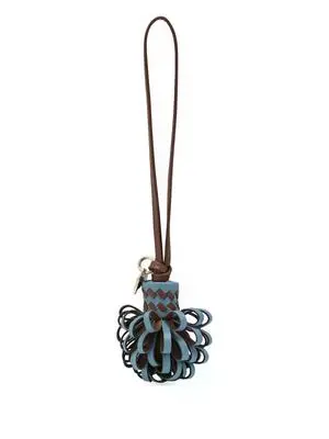 Miu Miu Engraved-logo Keyring - Blue