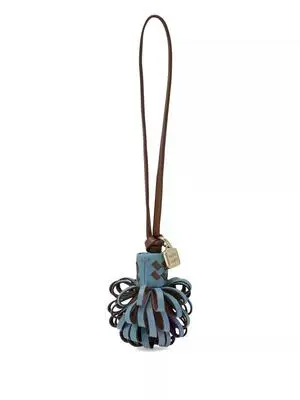 Miu Miu Engraved-logo Keyring - Blue