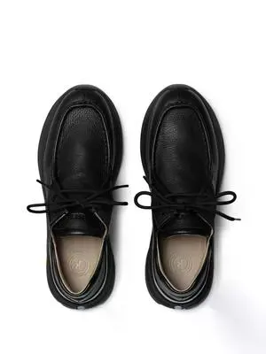 REFERENC Round Toe Logo Derby Shoes