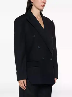 MEDEEA Trapezoid Double-breasted Blazer
