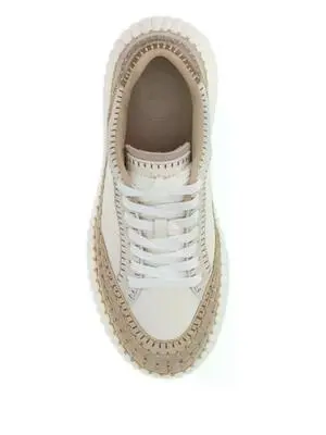 Chloé 80mm Nama Suede Wedge Sneakers - Neutrals